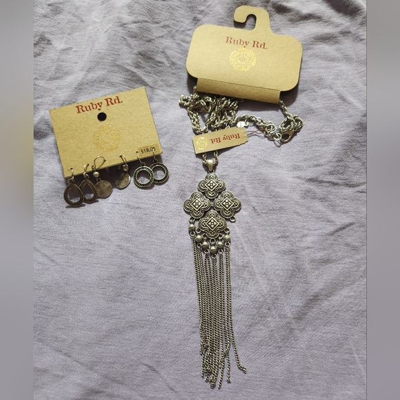 Ruby Rd. | Jewelry | Ruby Rd Necklace And Earring Set | Poshmark